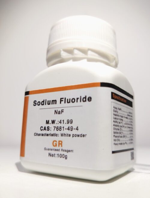 Sodium Fluoride (NaF) – GR Grade 100g – kimiaanalisindonesia.com